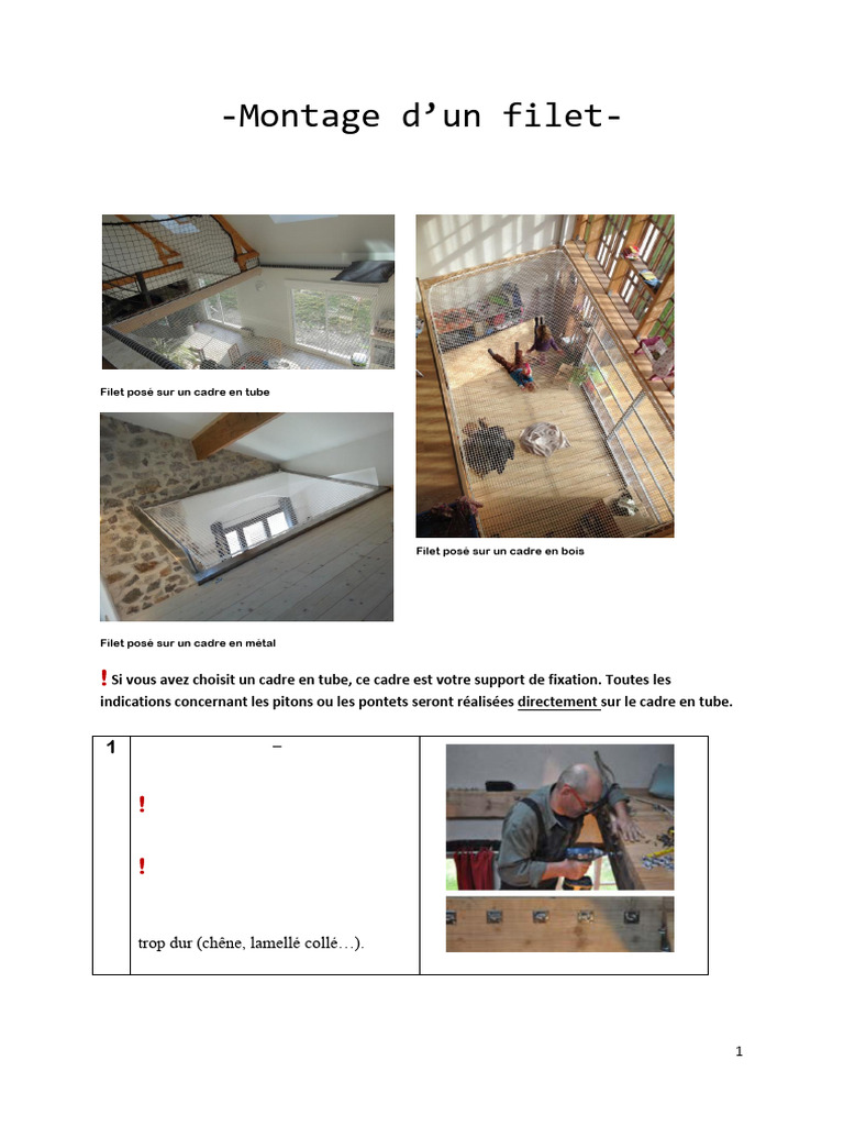 Z-Conseils Pour Le Montage D'un Filet PDF | PDF