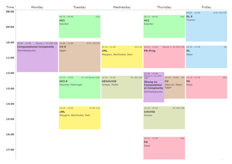 SoSe22 Timetable | PDF