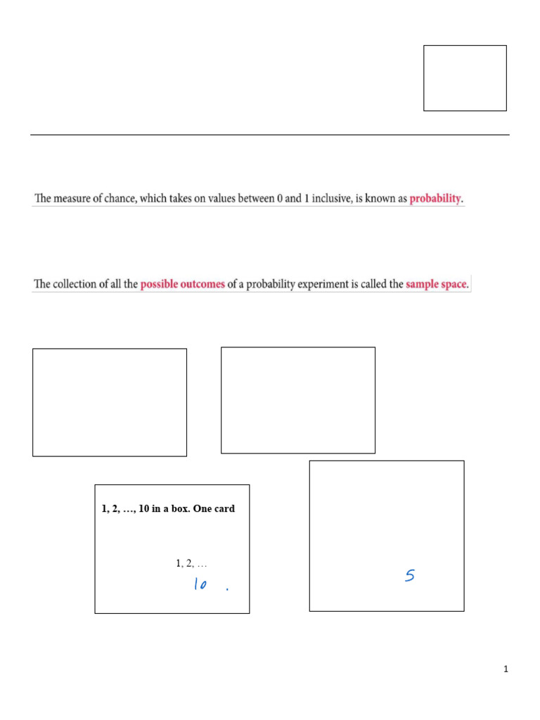 Topic 12 - Probability of Single Events Notes (STUDENT) | PDF ...