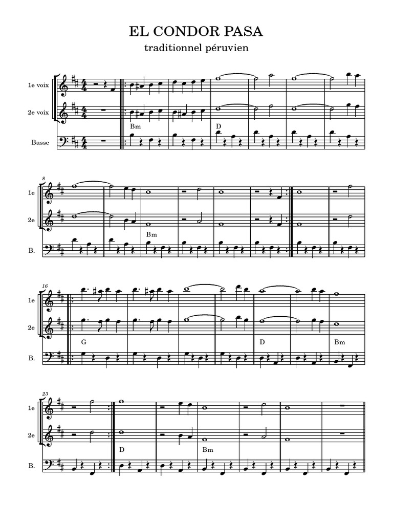 El Condor Pasa - Trad Péruvien | PDF
