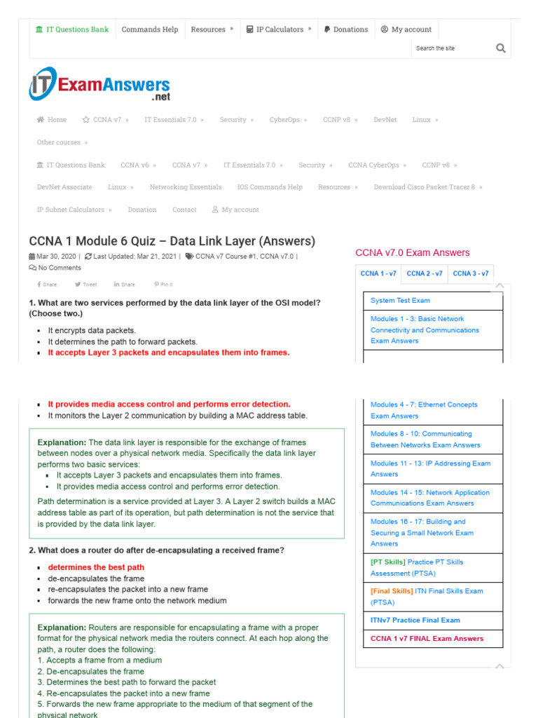 Data Link Layer | PDF