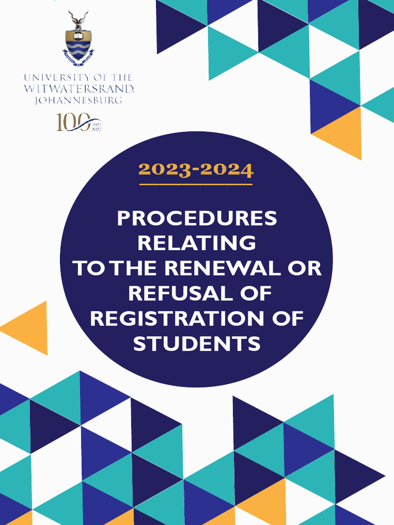 Wits Student Re-Admission Procedures 2023 | PDF | Academic Degree ...