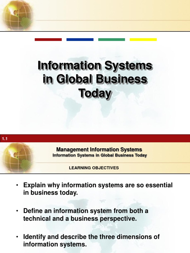 Information Systems in Global Business Today | PDF | Information System ...
