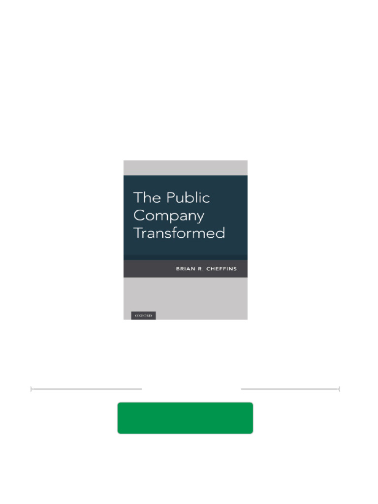 The Public Company Transformed Brian R. Cheffins: For Dowload This Book ...