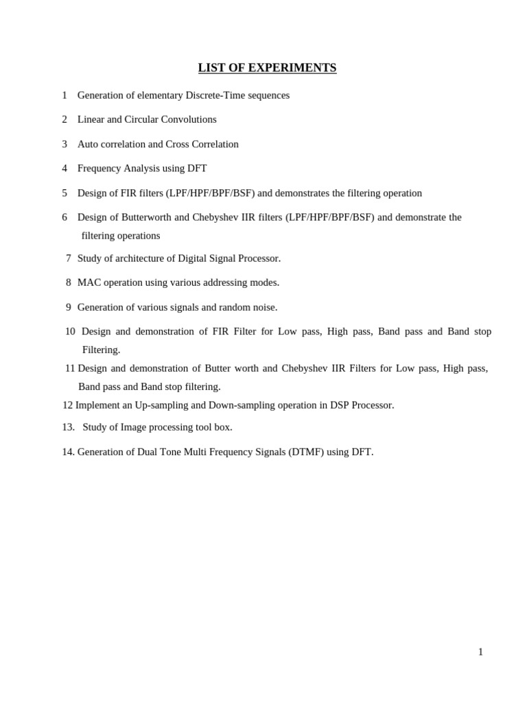 M ECH ADSP Lab-manual | PDF