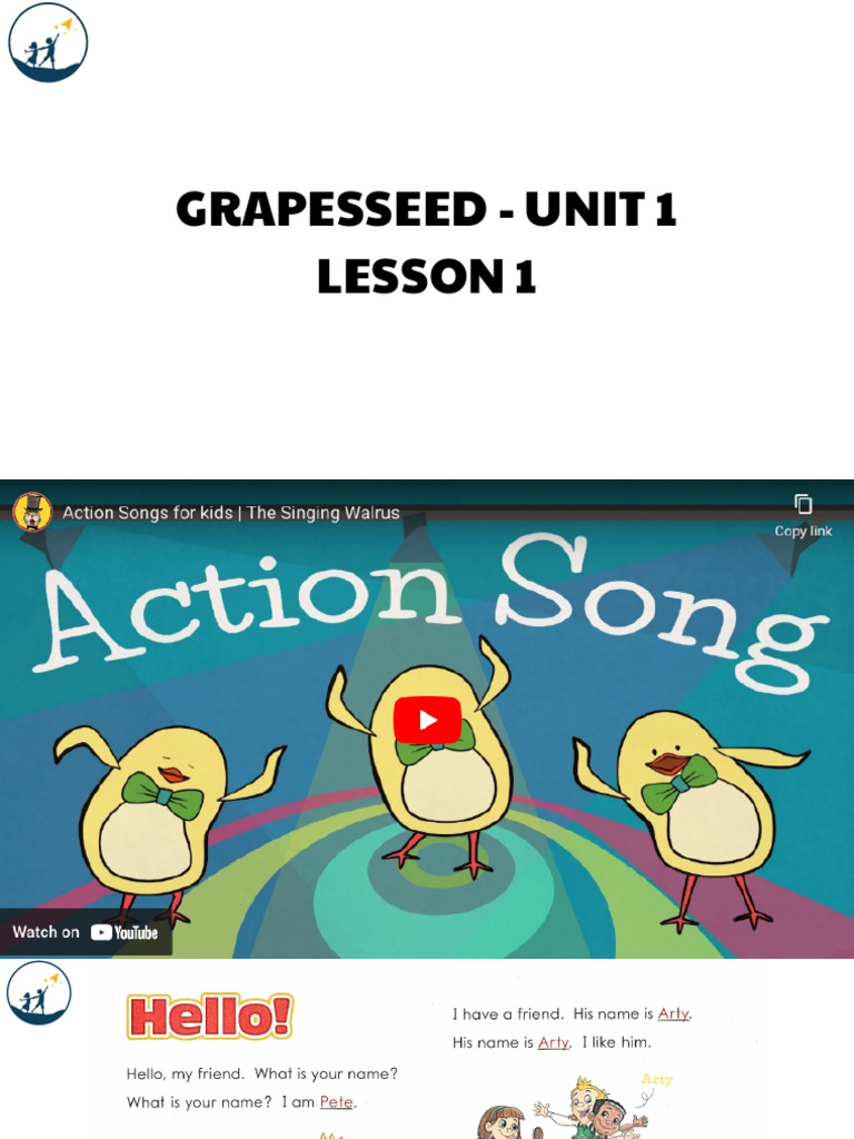 Grapesseed - Unit 1 Lesson 1 | PDF