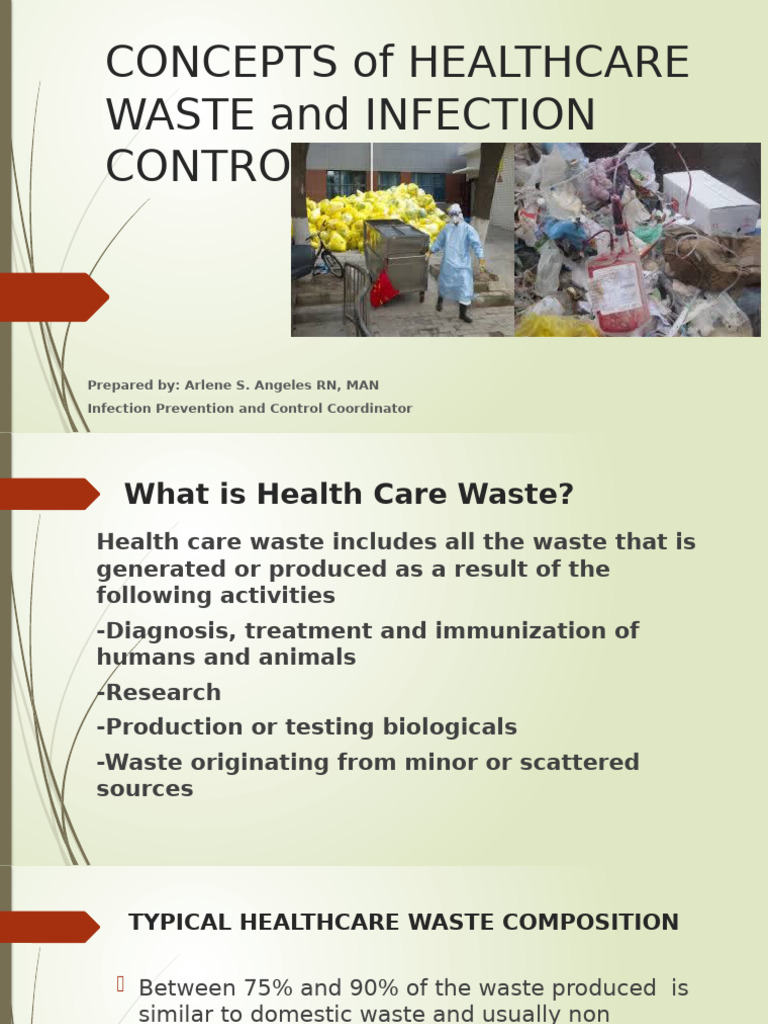 Concepts of Healthcare Waste and Infection Control | PDF