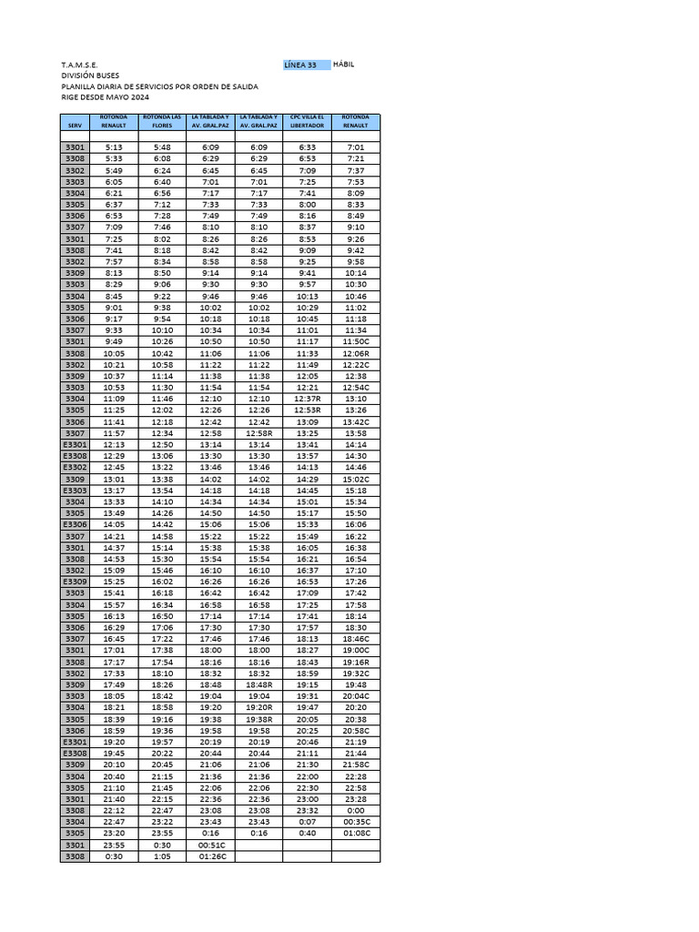 33 Horario Habil | PDF