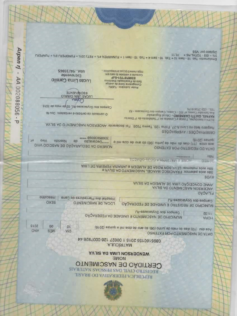 CERTIDاO WENDERSON LIMA | PDF