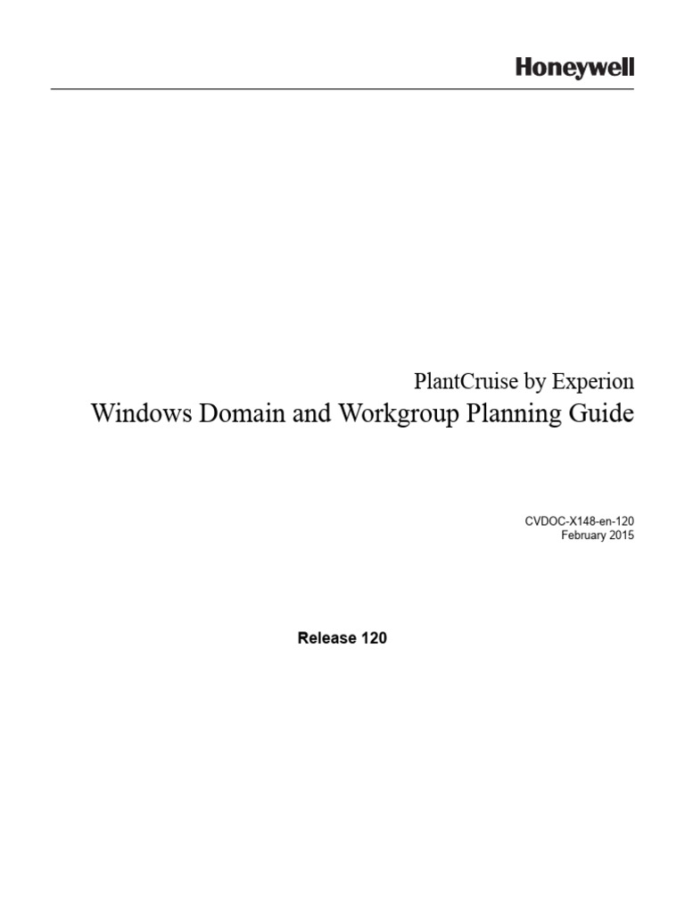 Windows Domain and Workgroup Planning Guide CVDOC-X148-En-120 | PDF