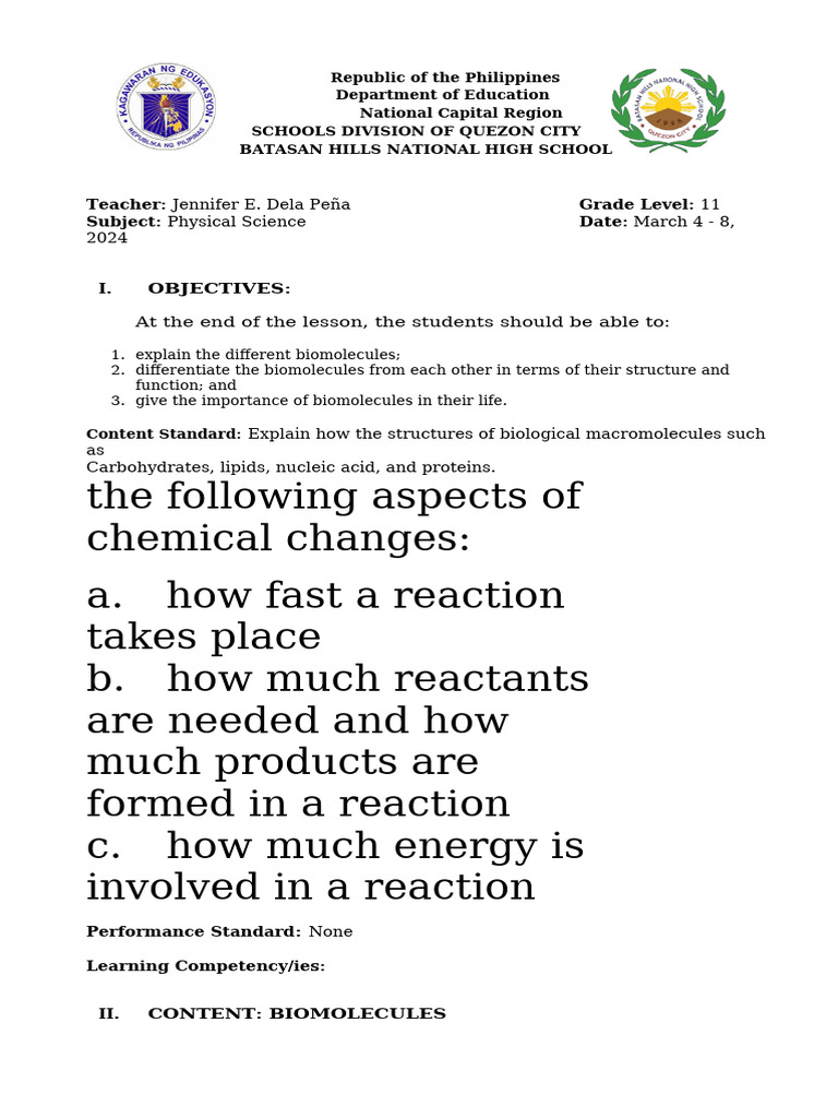 Q3W4 Physci DLP | PDF