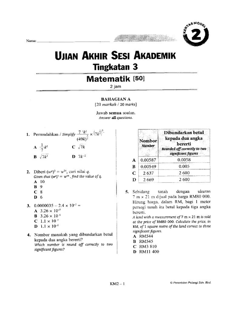 Set Soalan 2 Whole Set | PDF