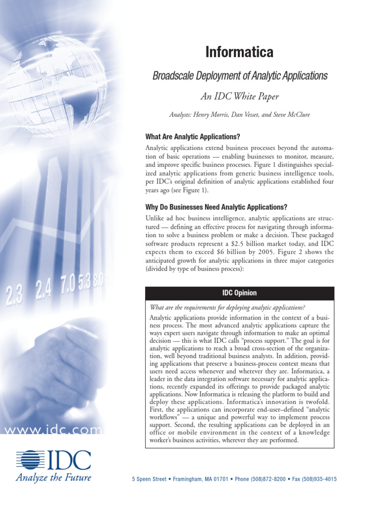 Analytic Apps in D Reports | PDF