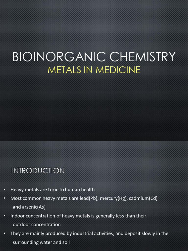 Bioinorganic Chemistry | PDF