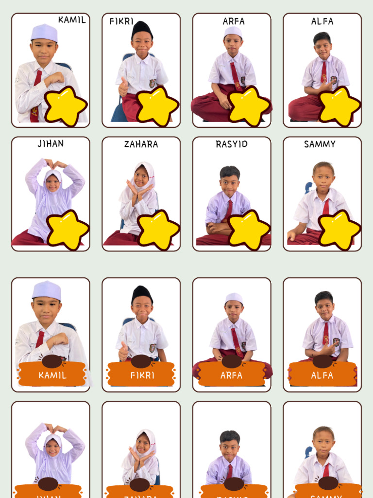 Coklat Simple Dan Lucu Karakter Mimik Wajah Kartu Pengingat | PDF