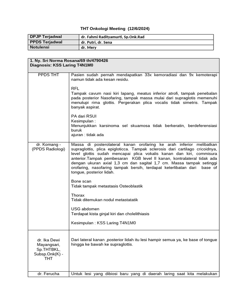 Notul_THT Meeting_12 Juni 2024 | PDF