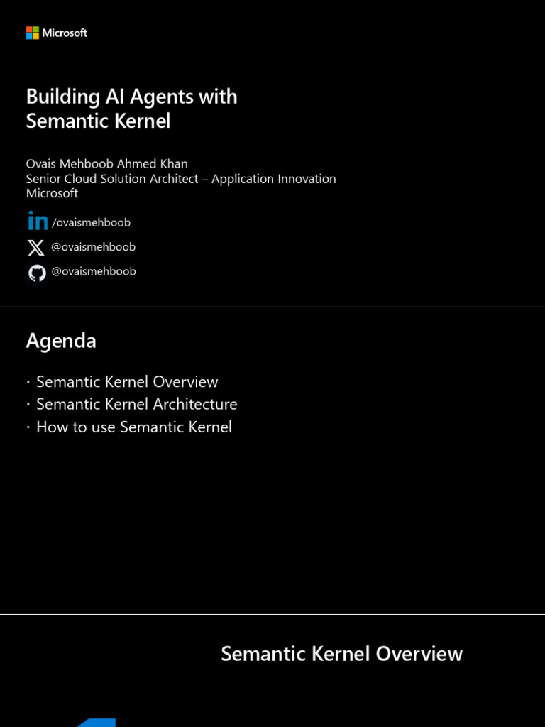 Building AI Agents With Semantic Kernel | PDF