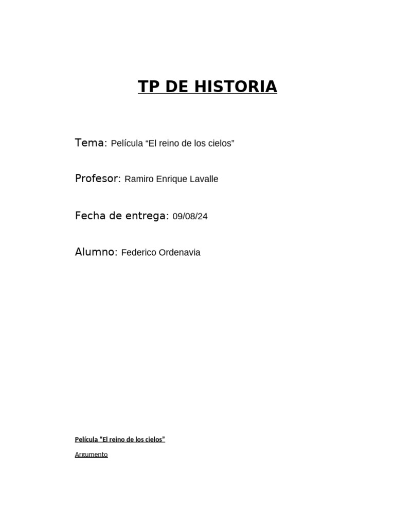 Tp de Historia | PDF