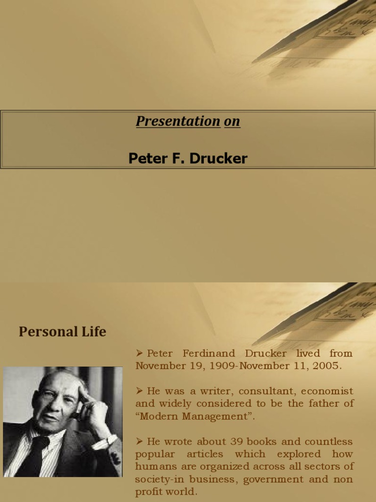 Peter Drucker: Father of Modern Management | PDF | Economies | Business