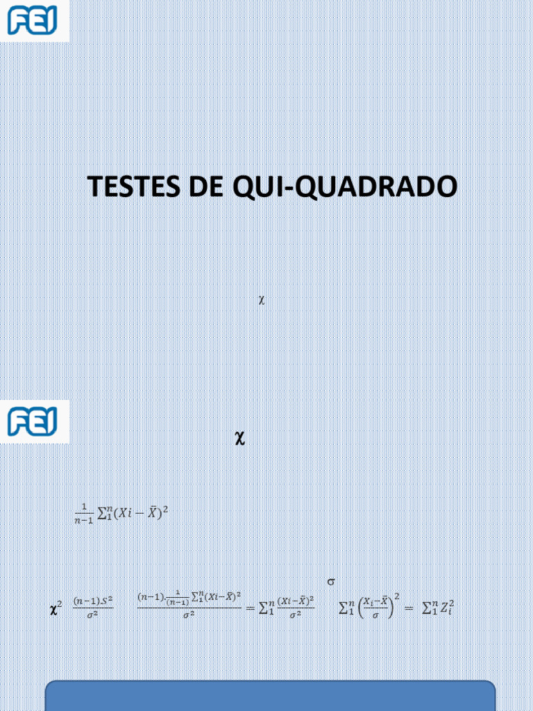 Testes de Qui-Quadrado: Ajuste e Independência | PDF | Distribuição Qui ...