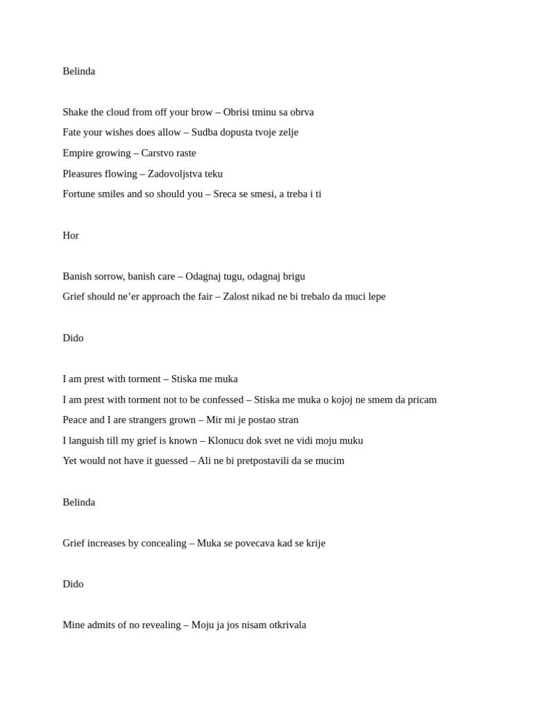 Dido I Eneja Prevod 1 | PDF