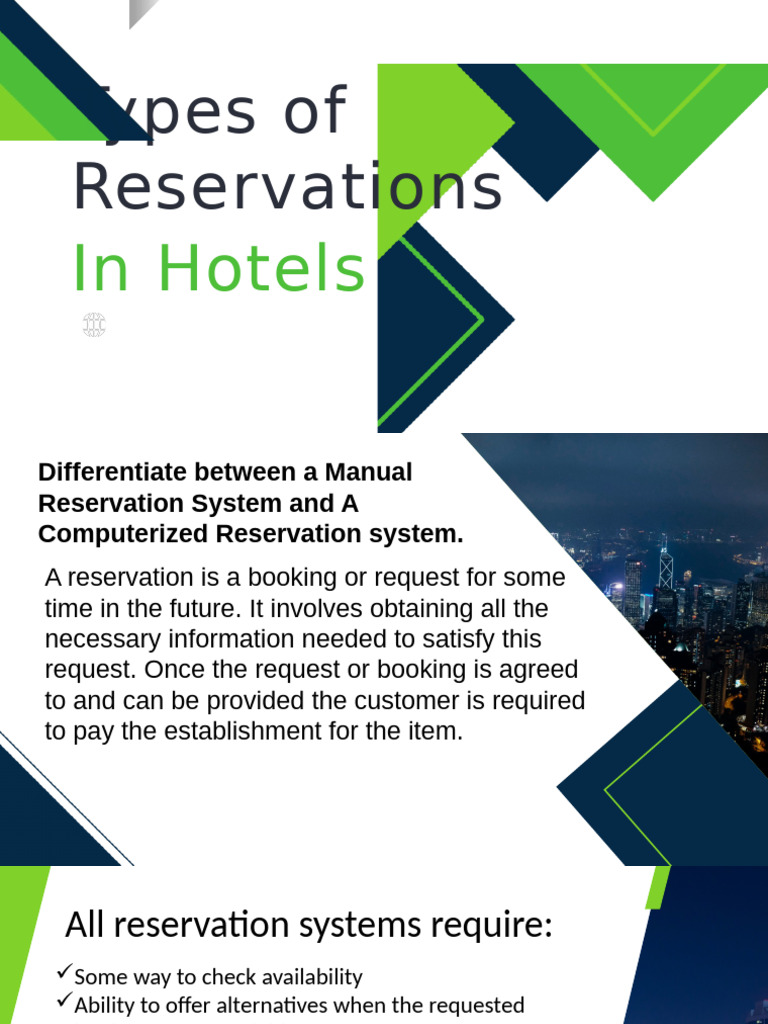Receive and Process Reservations | PDF
