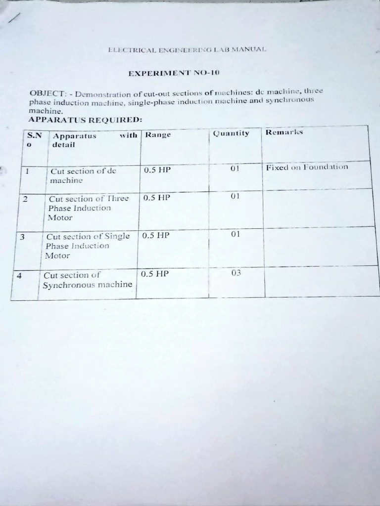 Electrical - Experiment 10 | PDF