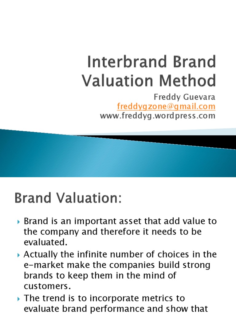 Inter Brand Valuation Method - by Freddy Guevara | PDF | Net Present ...