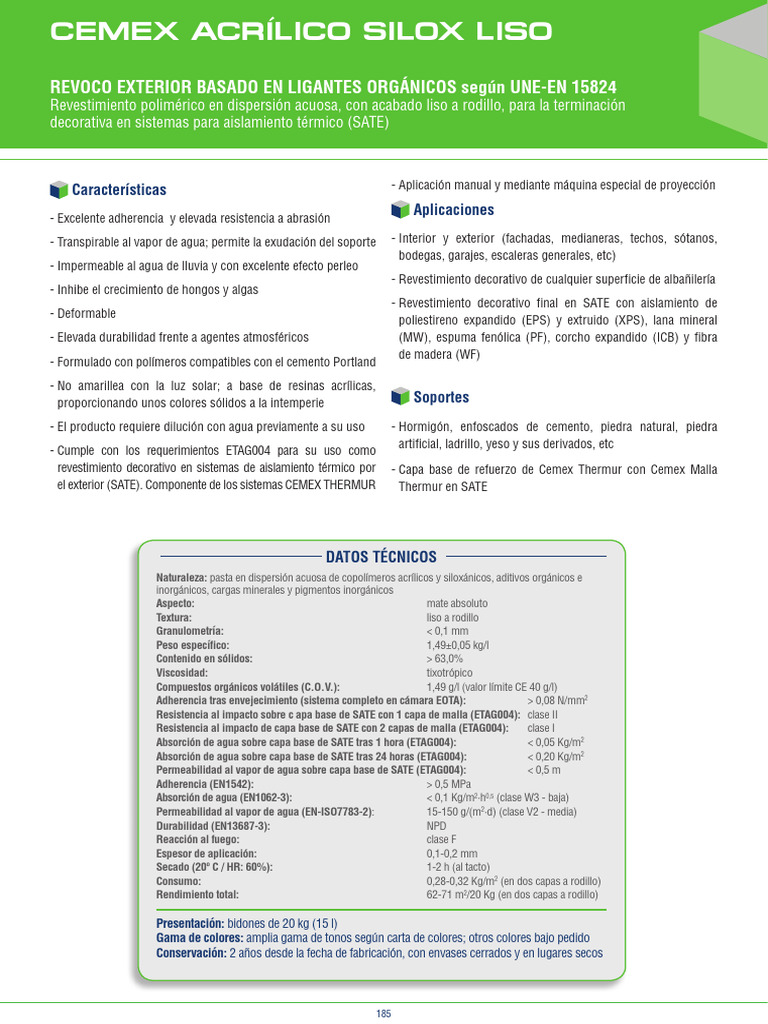 Acrílico Silox Liso - FT (Esp) - V.6.4. 2019 | PDF