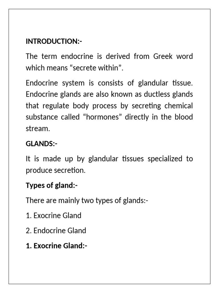 Endocrine System | PDF