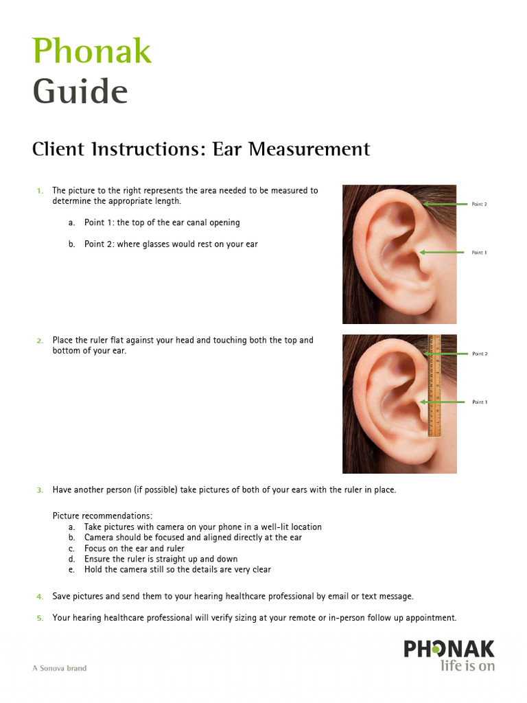 PH Guide at Home Ear Measurement HCP 210x297 en V1.00 | PDF