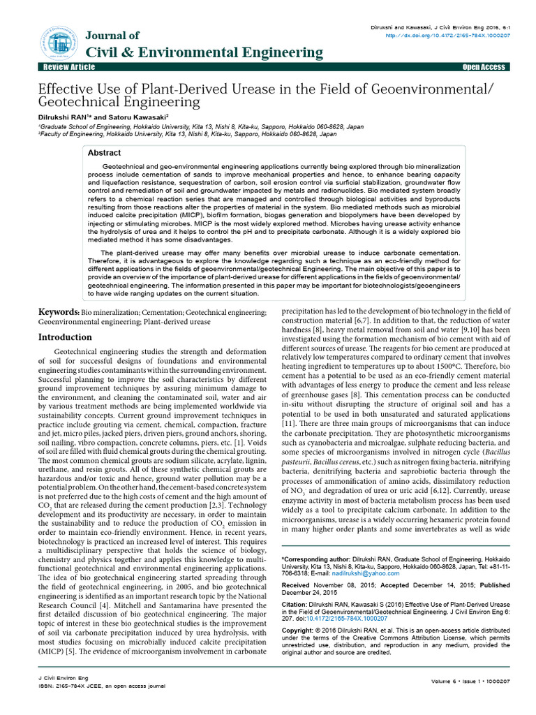 2016 Effective Use of Plantderived Urease in The Field of ...