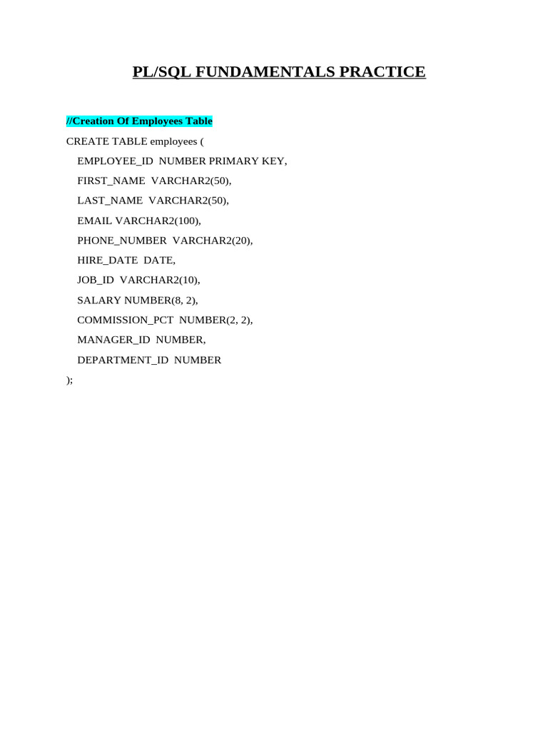 Fundamentals PLSQL Solved | PDF
