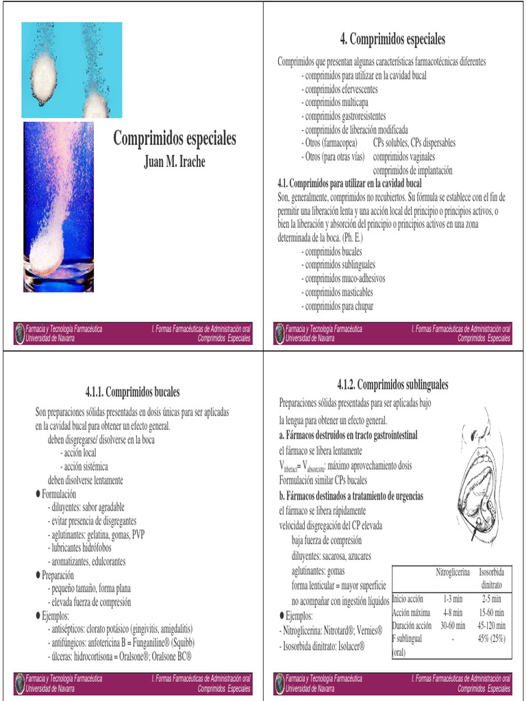 Comprimidos Especiales - Ff-Oral-Comp-2-2008 | PDF