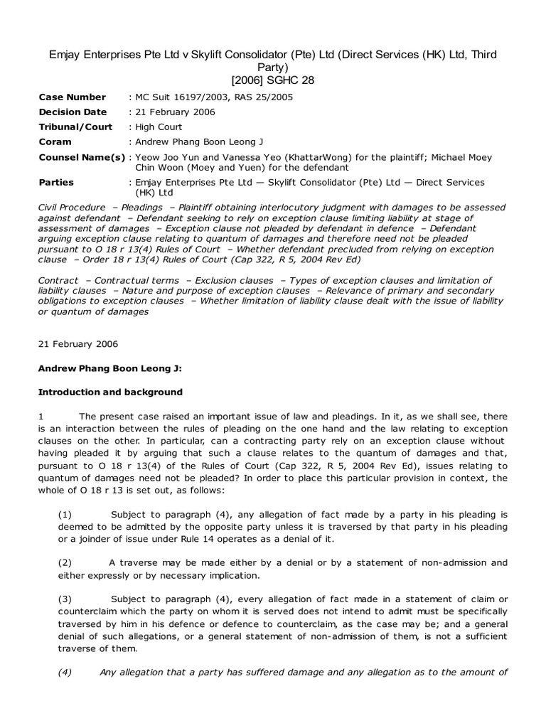 (2006) SGHC 28 | PDF