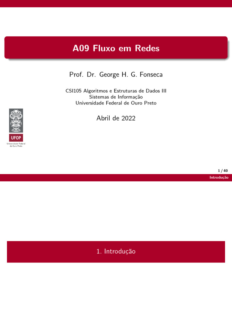 A09 Fluxo em Redes | PDF
