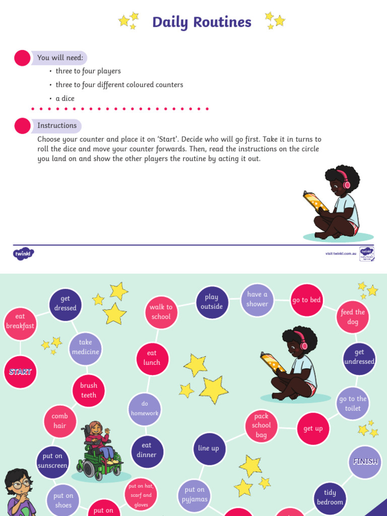 Daily Routine Board Game | PDF