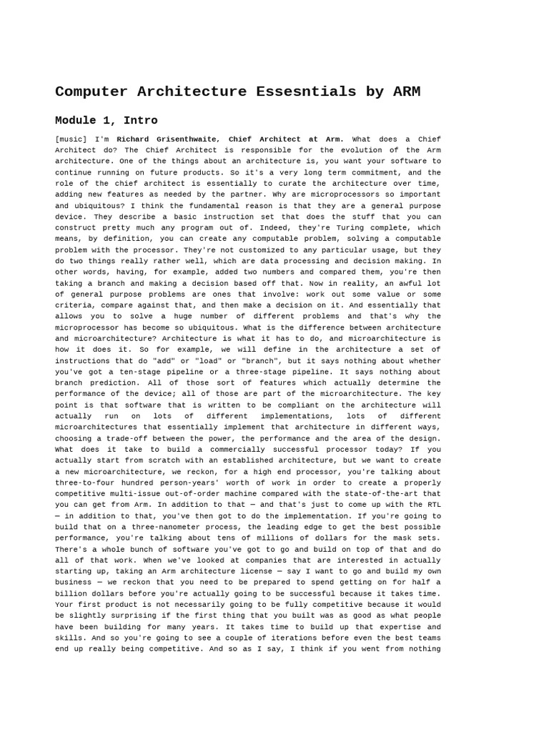 Computer Architecture Arm Substitles5 | PDF | Central Processing Unit | Computer Architecture