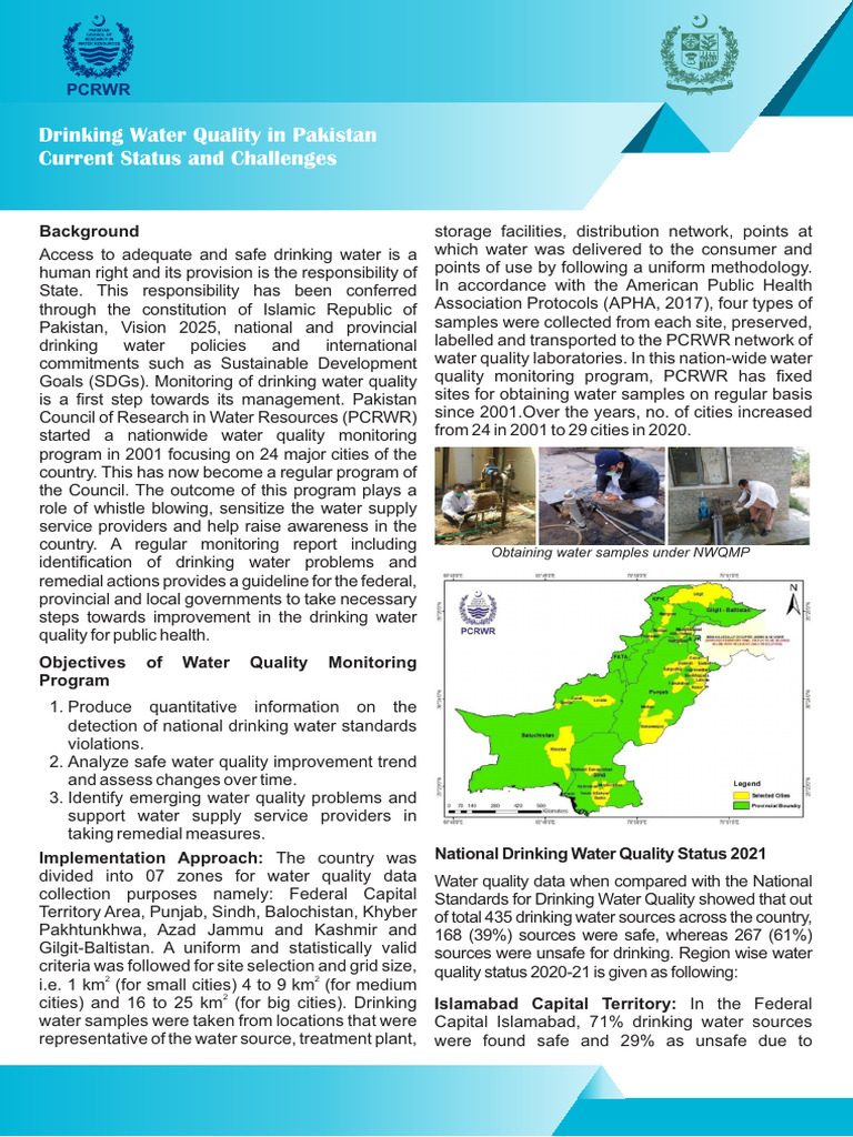 Drinking Water Quality in Pakistan Current Status and Challenges | PDF ... Drinking Water Quality in Pakistan Current Status and Challenges | PDF ...