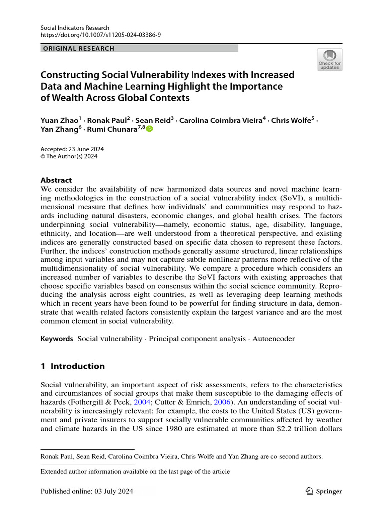 Constructing Social Vulnerability Indexes With Increased Data and Machine Learning Highlight The ...