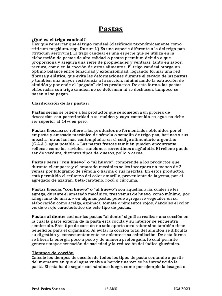 Pastas - Pescado 202 | PDF | Trigo | Pasta