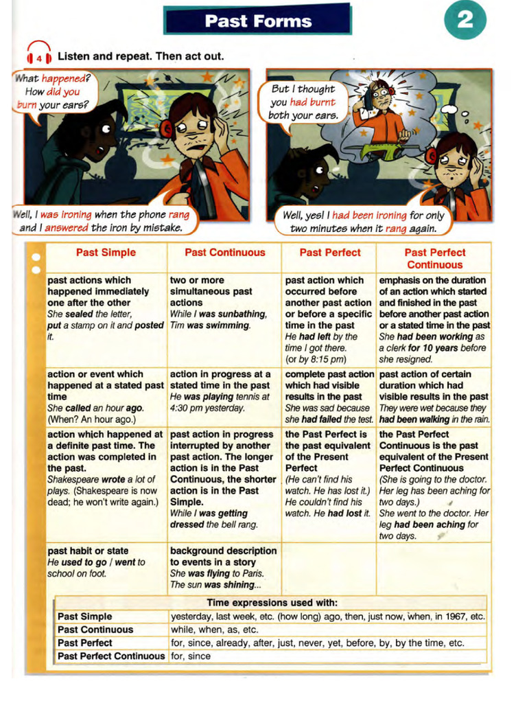 PAST FORMS (Past Simple, Continuous, Perfect, Perfect Continuous ROUND UP NEW 5 | PDF