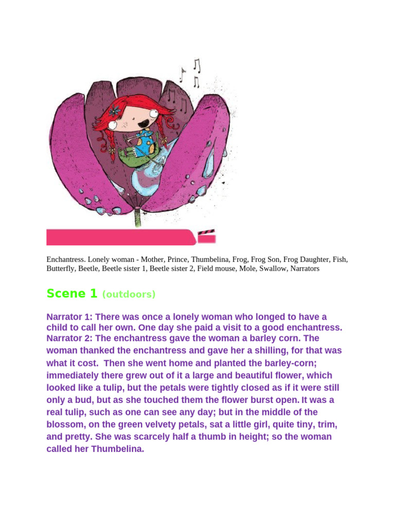 Thumbelina Script 1 | PDF