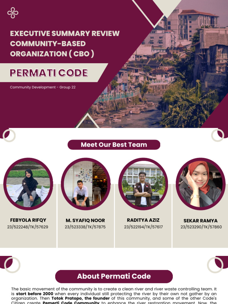 Executive Summary Review Community-Based Organization (CBO) | PDF