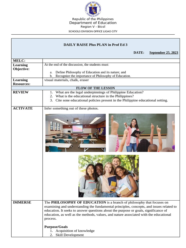 Prof Ed 3 Revised LP | PDF