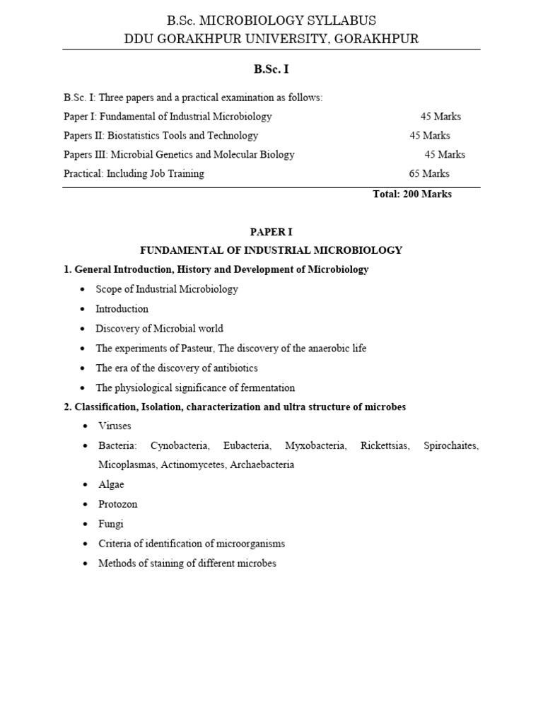 Microbiology BSC | PDF