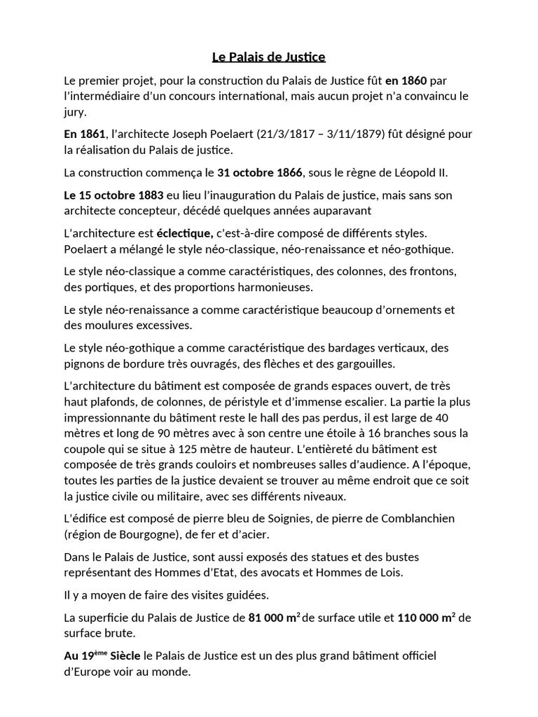 Le Palais de Justice | PDF