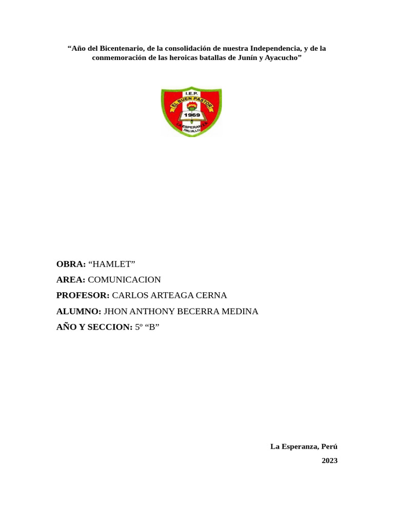Obra 2 Hamlet Newww | PDF