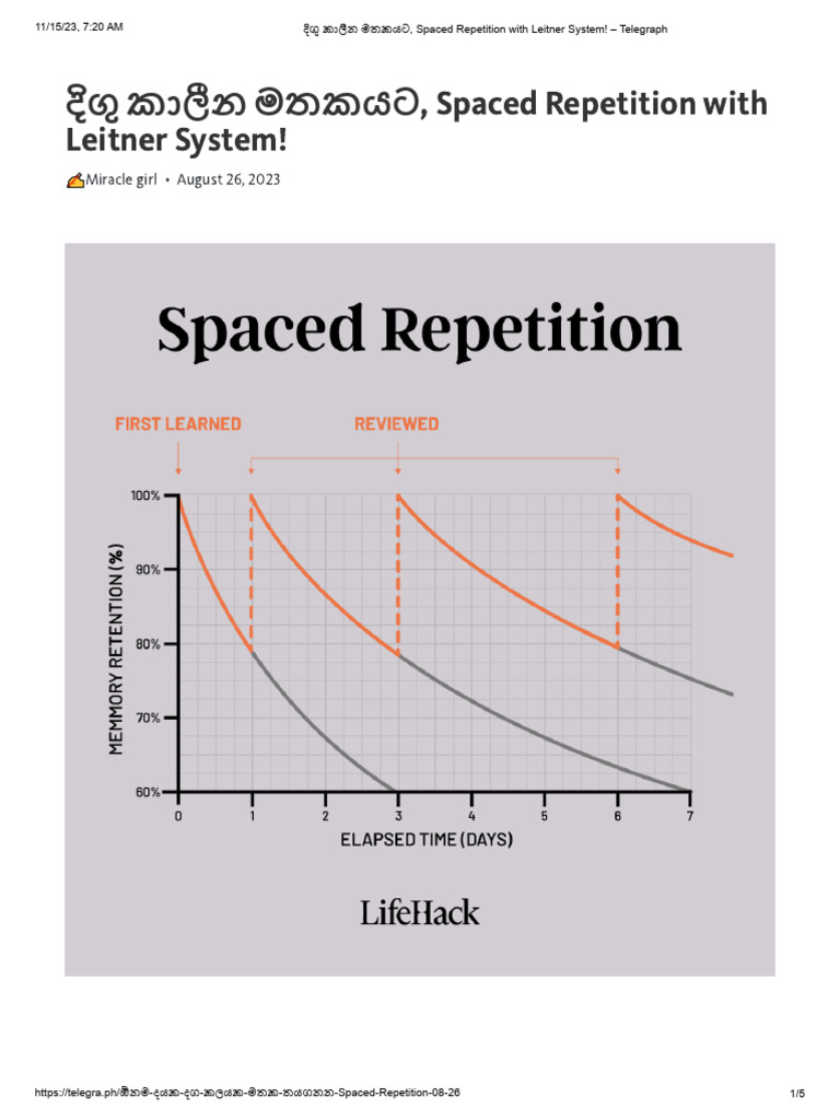 Spaced Repetition With Leitner System! | PDF