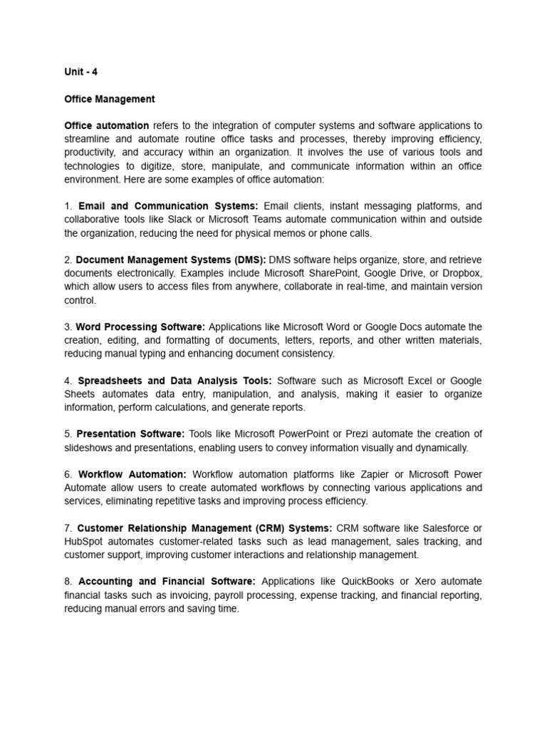 Unit-4 Office Management | PDF